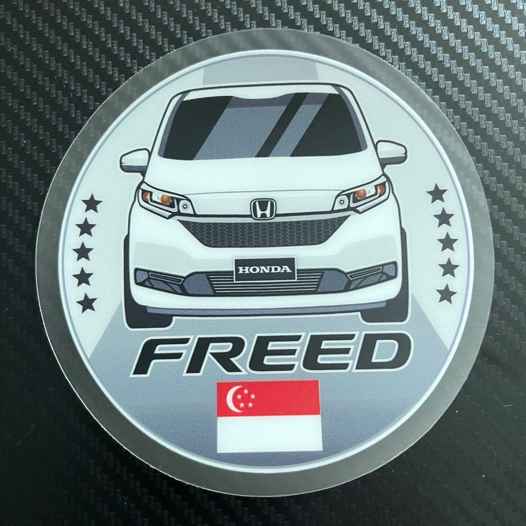 Honda Freed Static Cling Decals. 11cm diameter . Free Normal Mail, Car ...