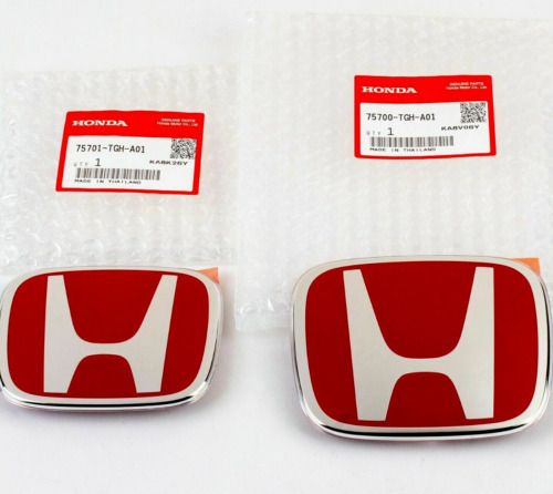 Honda Logo Front Rear Emblem FD2R FK8 DC5, Car Accessories, Accessories ...