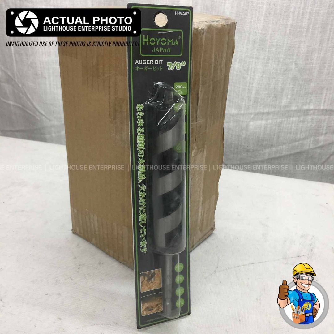 HOYOMA Japan Auger Bit / Auger Drill Bit for Wood (5/16", 3/8", 1/2", 5 ...