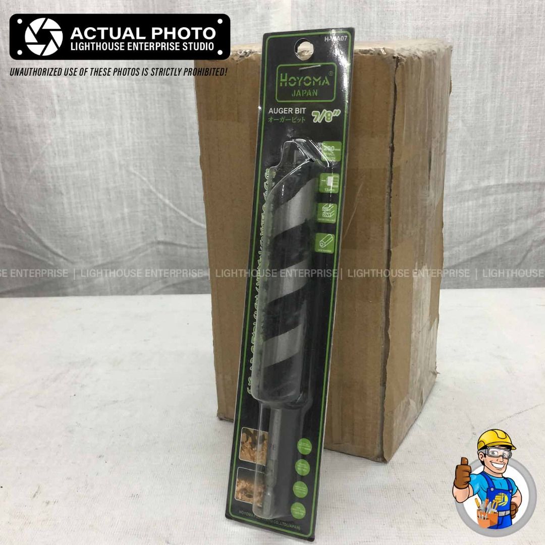 HOYOMA Japan Auger Bit / Auger Drill Bit for Wood (5/16", 3/8", 1/2", 5 ...