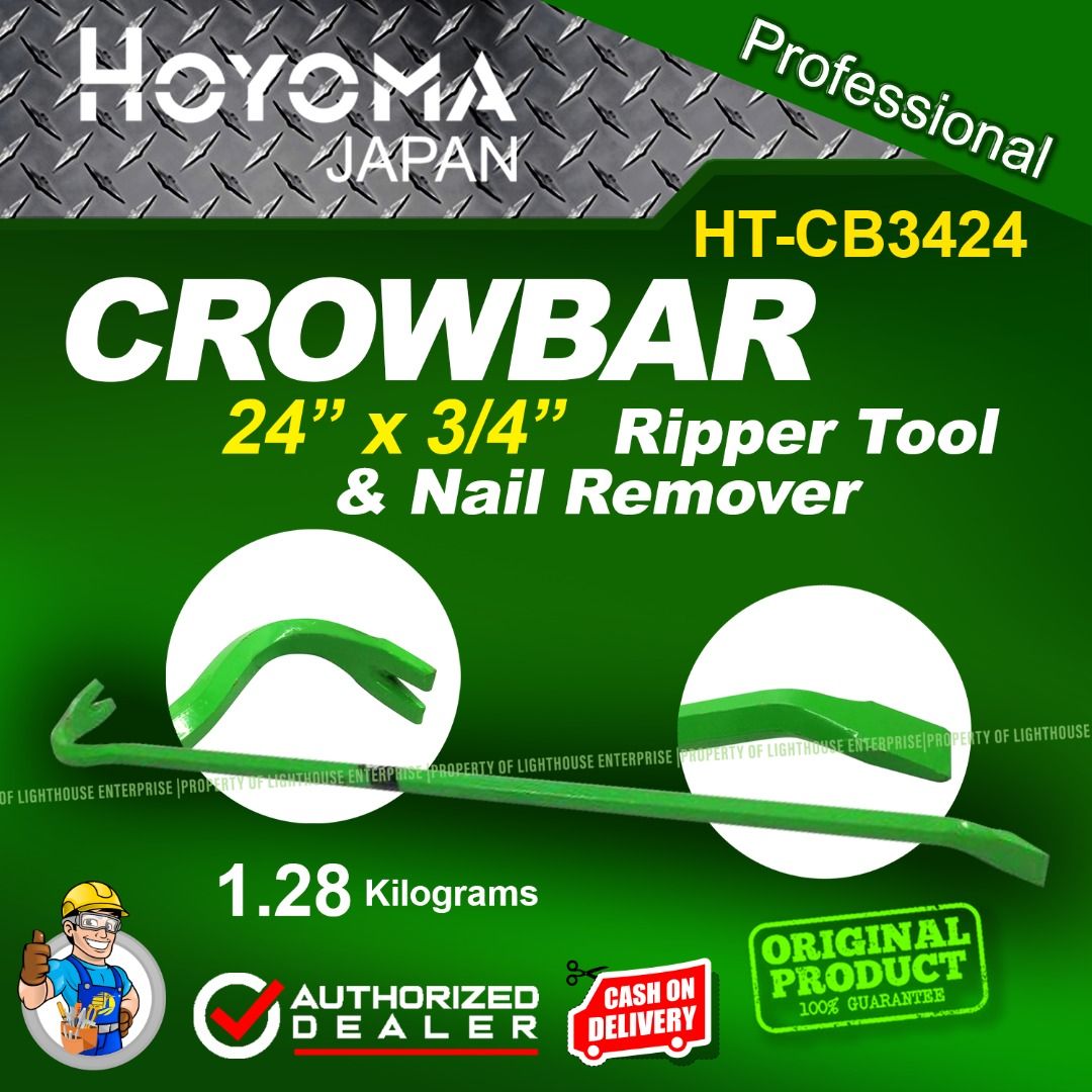 HOYOMA Japan Claw Bar / Crowbar / Nail Remover Bar / Wrecking Bar ...