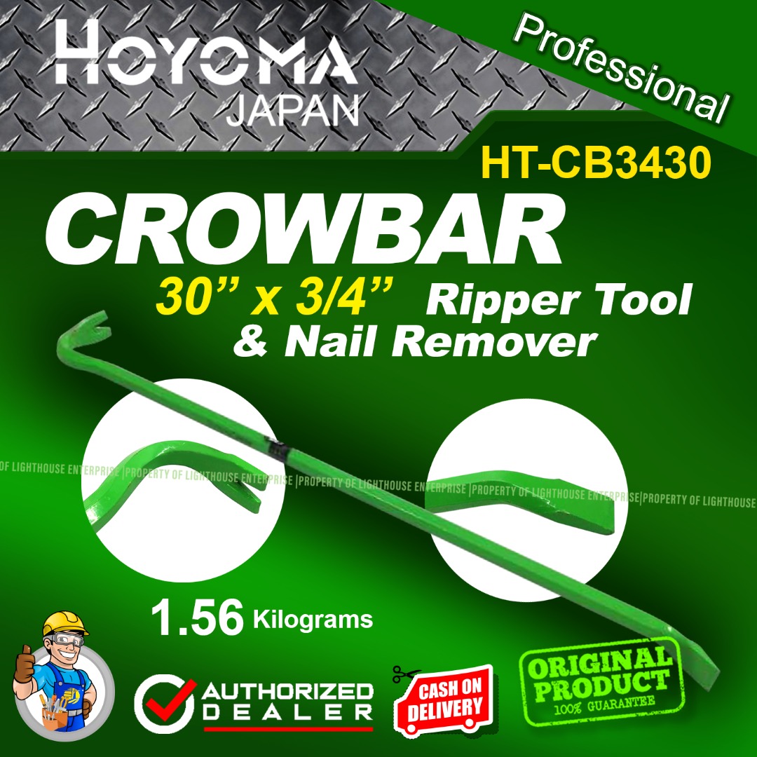 HOYOMA Japan Claw Bar / Crowbar / Nail Remover Bar / Wrecking Bar ...