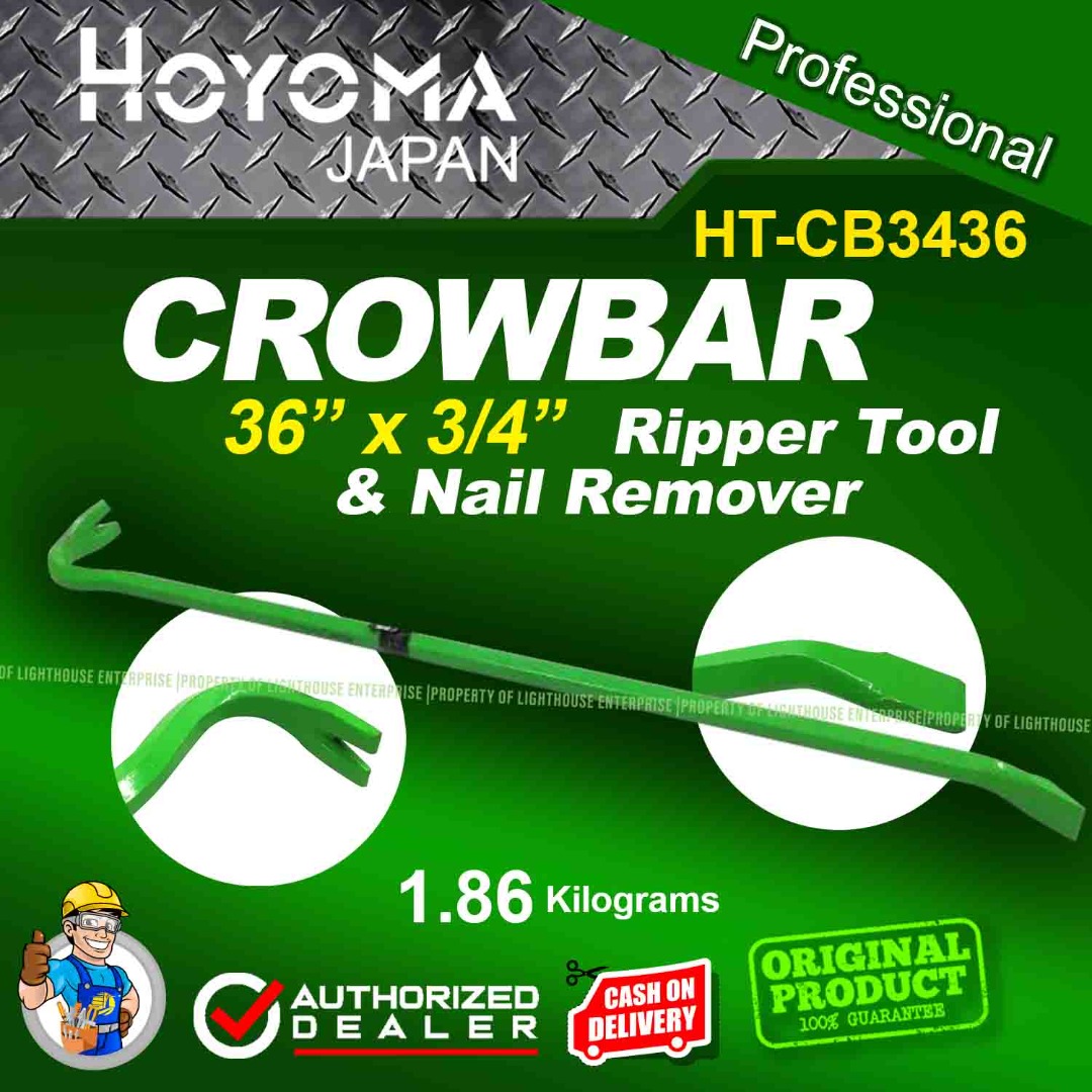 HOYOMA Japan Claw Bar / Crowbar / Nail Remover Bar / Wrecking Bar ...