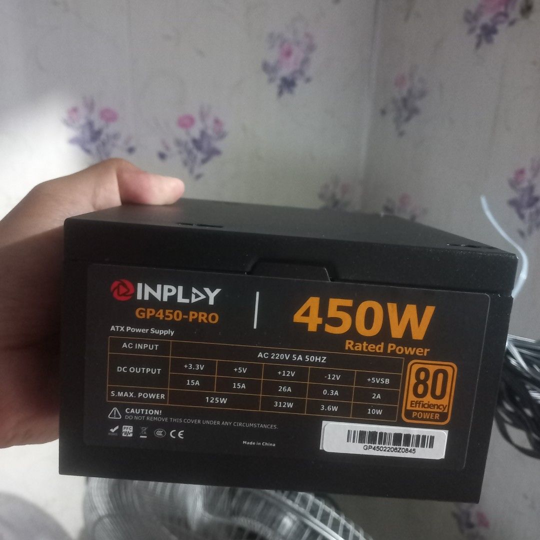 Inplay GP450-Pro Power Supply PSU Unit, Computers & Tech, Parts ...