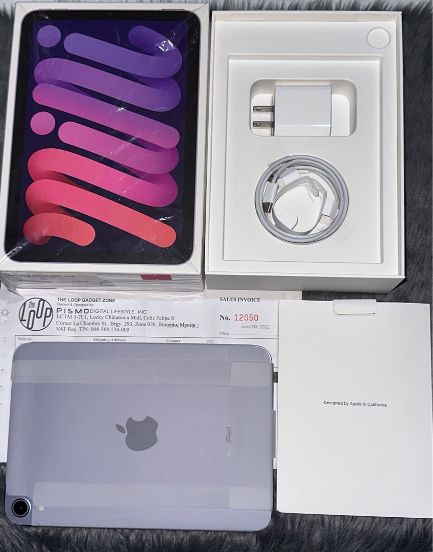 ipad mini 6 256gb purple complete with receipt, Mobile Phones & Gadgets ...