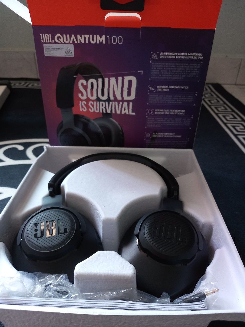 JBL Quantum 100 Gaming Headset | QUANTUM100-BK, Audio, Headphones & Headsets on Carousell