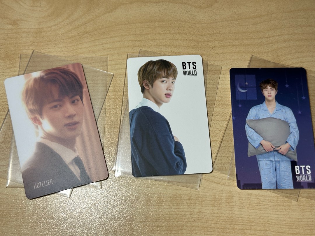Jin BTS WORLD photocard set, Hobbies & Toys, Memorabilia & Collectibles ...