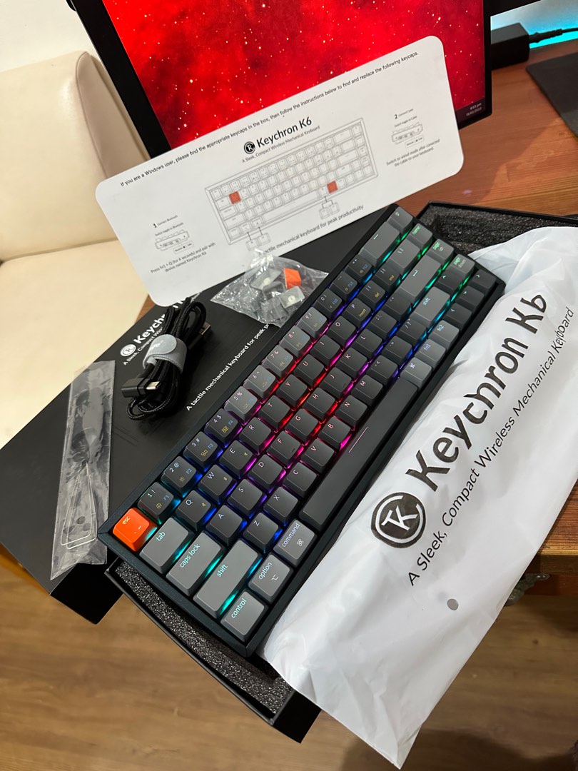 Keychron K6 Wireless Gaming Mechanical Keyboard, Computers & Tech, Parts & Accessories, Computer ...