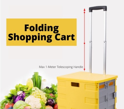 LARGE Foldable Trolley Cart Foldable Shopping Cart Foldable Cart ...