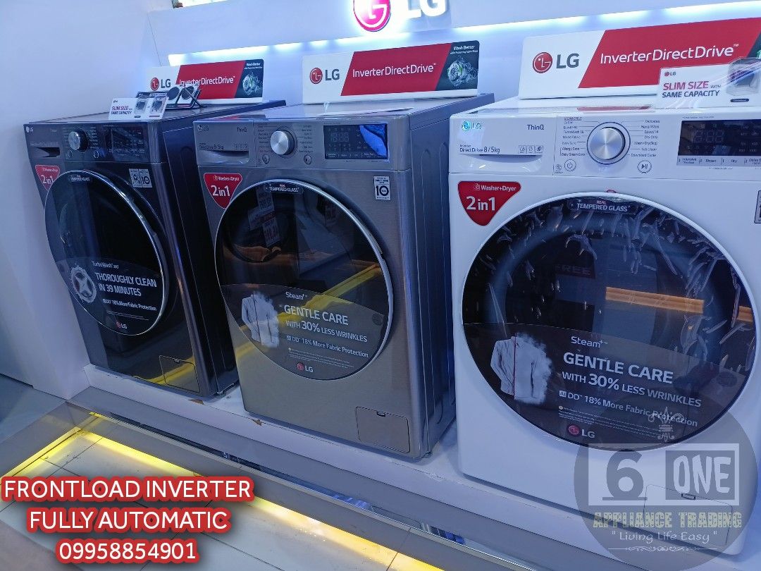 LG FRONTLOAD STOCKABLE WASHING MACHINE / INVERTER WITH DRYER, TV & Home ...
