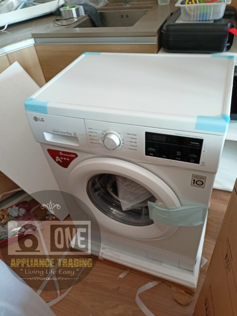 LG FRONTLOAD STOCKABLE WASHING MACHINE / INVERTER WITH DRYER, TV & Home ...