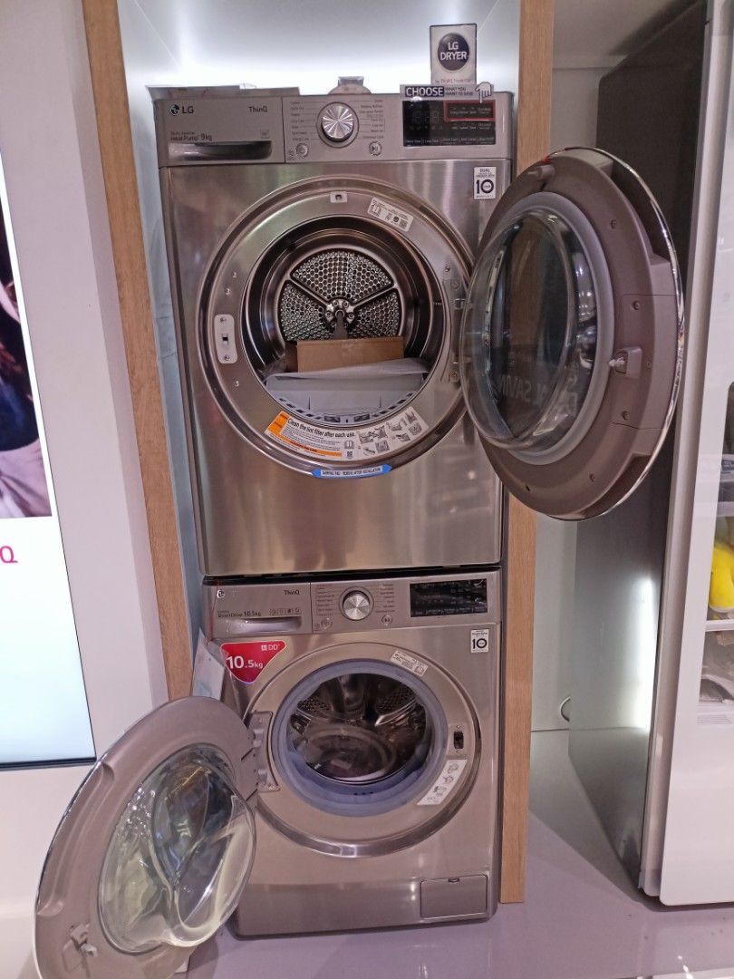 LG FRONTLOAD STOCKABLE WASHING MACHINE / INVERTER WITH DRYER, TV & Home ...