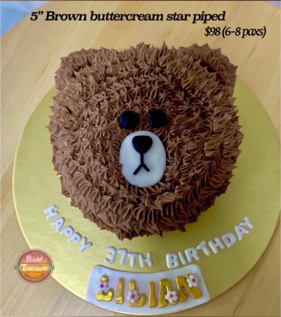 Line friends cake - Sally, cony, brown (dino brown) fondant ...