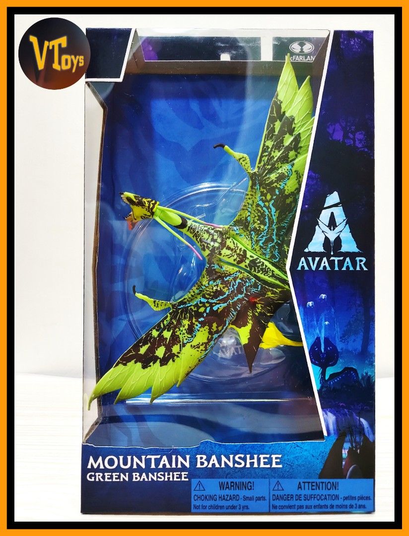 MCFARLANE TOYS AVATAR MOUNTAIN BANSHEES BLUE / GREEN / IKEYNI'S BANSHEE ...