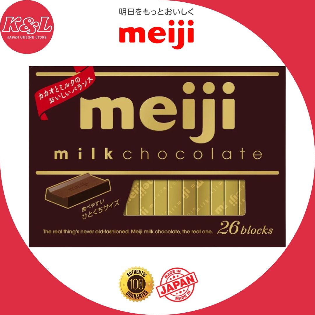 Meiji Milk Chocolate 26 Blocks (Made in Japan), Food & Drinks, Other ...