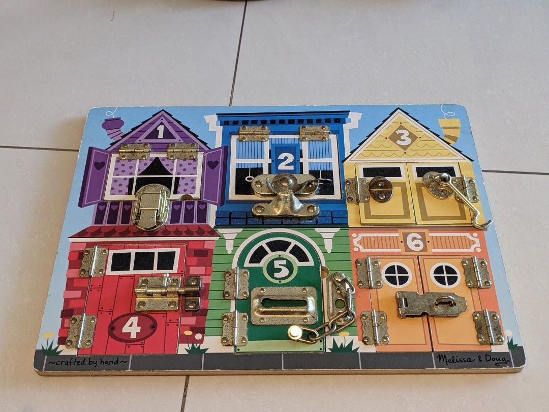 Melissa & Doug latch board, Babies & Kids, Infant Playtime on Carousell