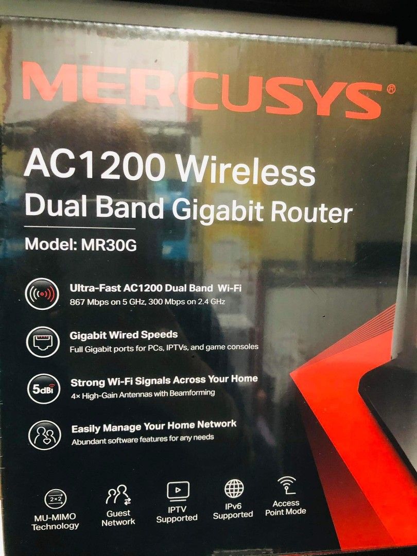 Mercusys MR30G AC1200 Wireless Dual Band Gigabit Router, Computers ...
