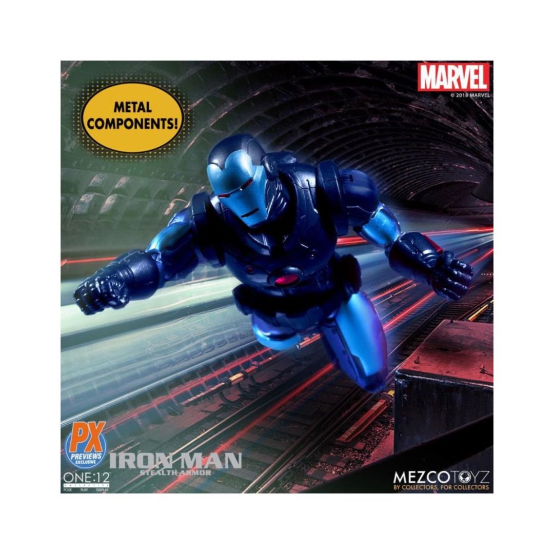 Mezco Toyz - 1/12 Iron Man (Stealth Armor) PX Previews Exclusive, Hobbies & Toys, Toys & Games ...