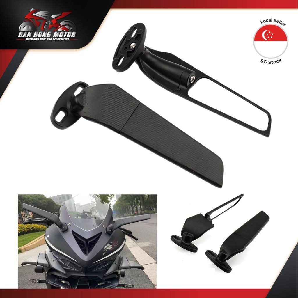 Motorcycle Universal Rearview Mirror Winglet Mirror Yamaha R1/R6/R15/R3 ...