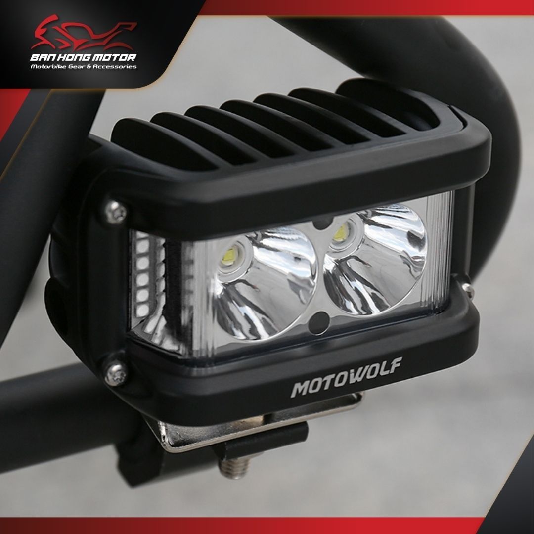 Motowolf LED Headlight Headlamp Spotlight Fog light 12V LED 6500K Blue ...