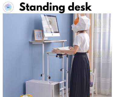Movable Computer Laptop Table / Adjustable Height / Standing Desk ...