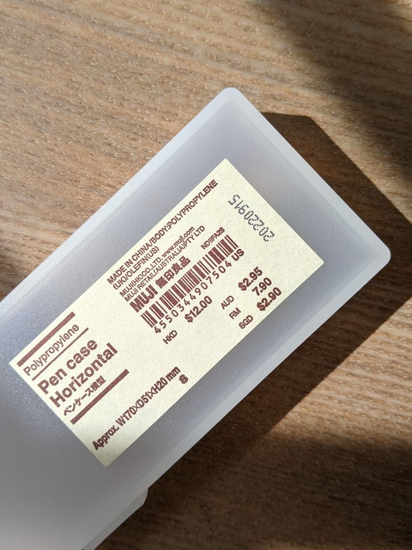 MUJI Polypropylene Pen Case (small), Hobbies & Toys, Stationery & Craft ...