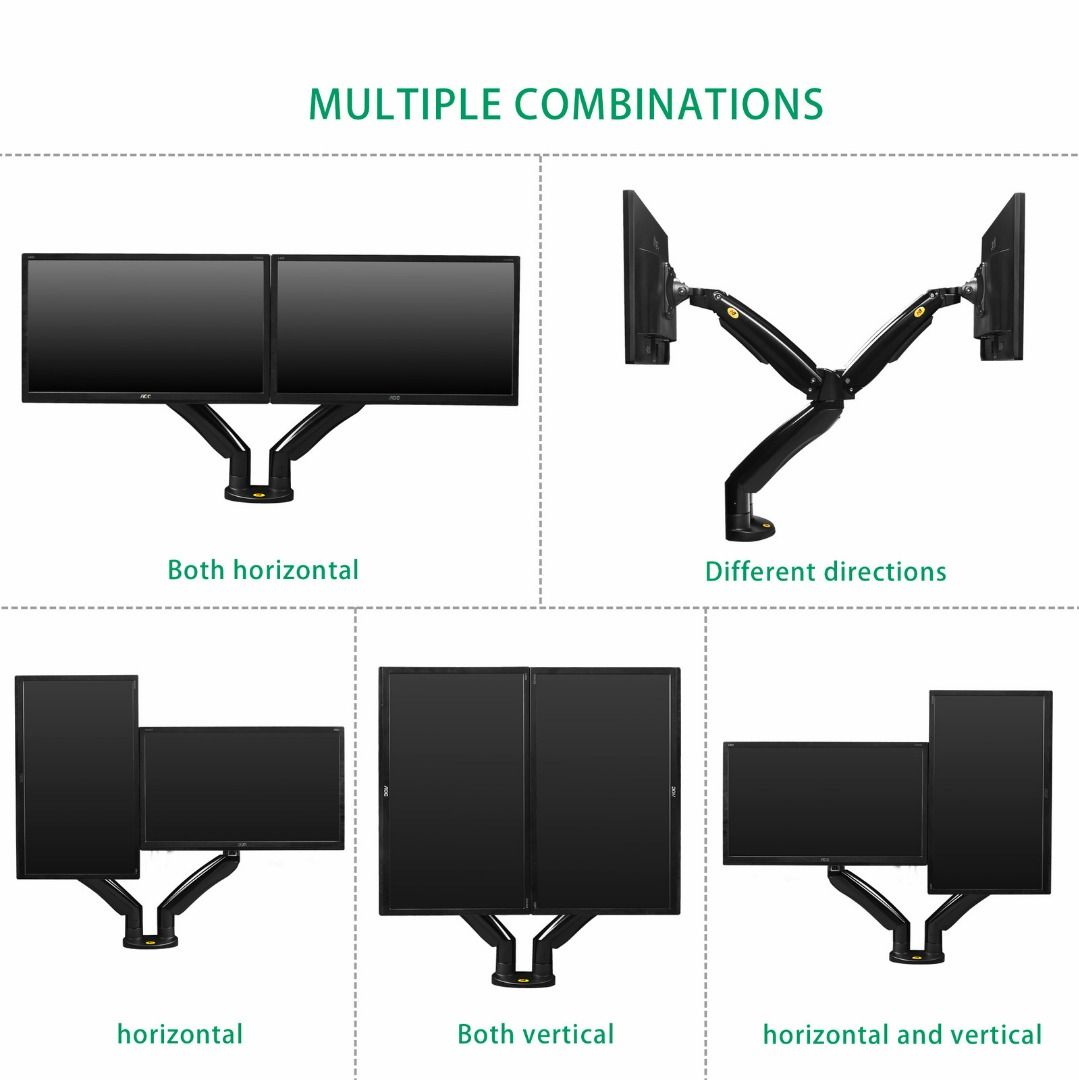 NB North Bayou Dual Monitor Arm Mount Stand F195A [ F160 UPGRADE ...