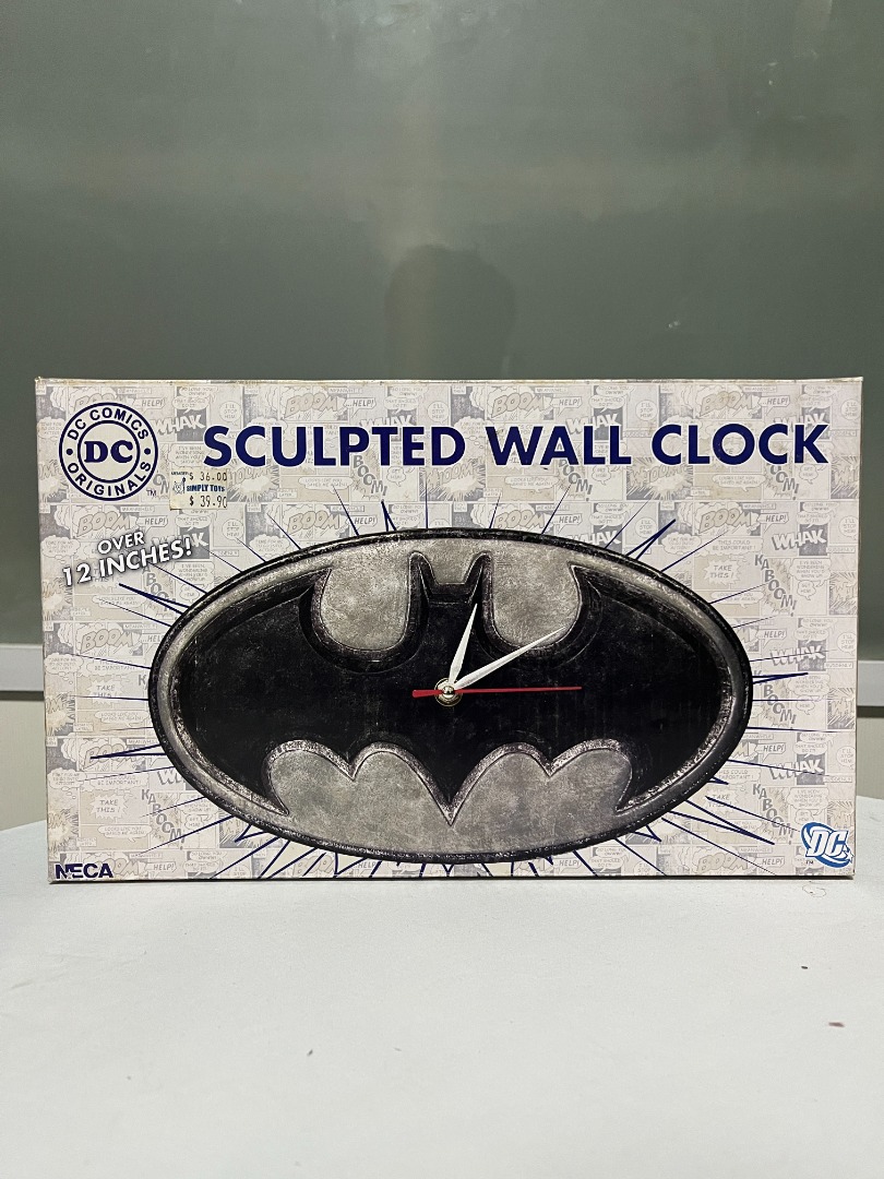 NECA Sculpted Batman Wall Clock, Hobbies & Toys, Toys & Games on Carousell