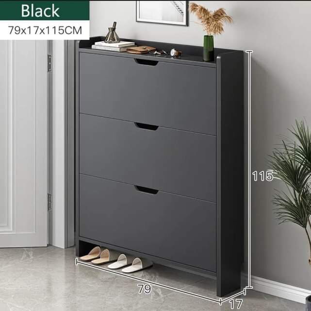 Nordic Flip Shoe Cabinet /Family Storage Shoe Cabinet/Shoe Rack Black ...