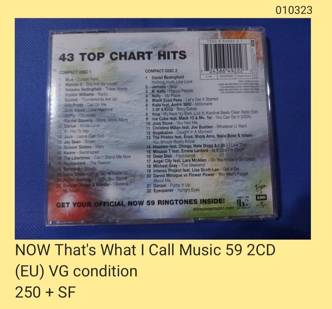 NOW That's What I Call Music 59 2CD (unsealed), Hobbies & Toys, Music ...