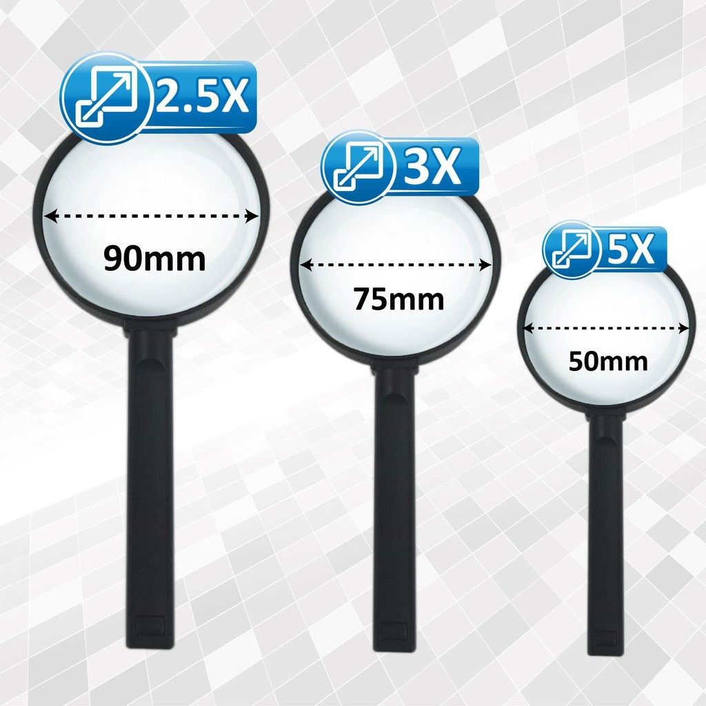 Optical Magnification glass reading magnifying glass light weight round ...