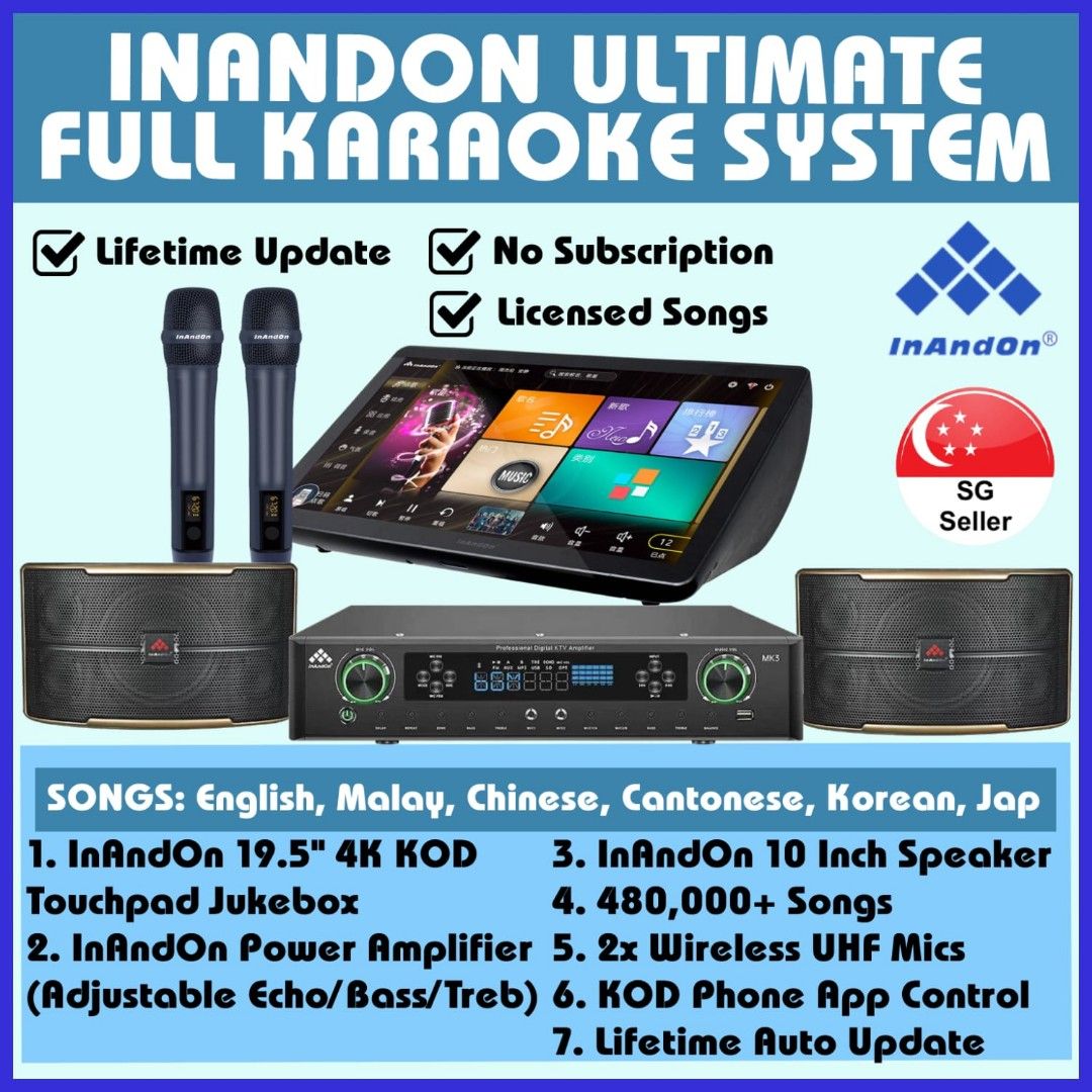 [ORIGINAL] INANDON ULTIMATE FULL KARAOKE SYSTEM WITH INANDON AMPLIFIER ...
