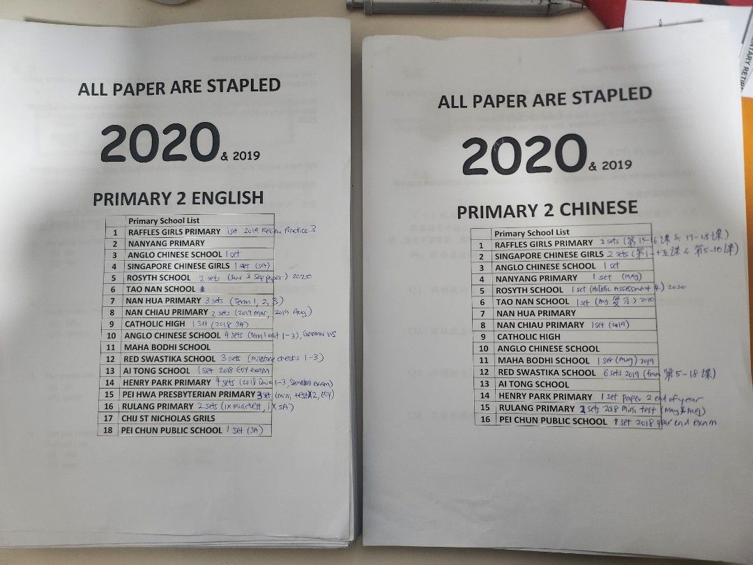 P2 past year papers, Hobbies & Toys, Books & Magazines, Assessment ...