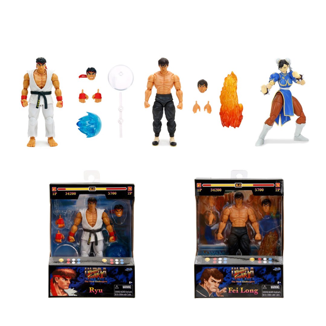 Jada Toys: 6” Ultra Street Fighter II - Ryu + Fei Long + Chun Li, Hobbies & Toys, Toys & Games ...