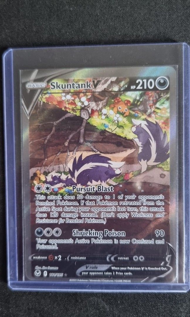 Pokemon Card Silver Tempest Skuntank V Alternate Art #181/195, Hobbies & Toys, Toys & Games on ...