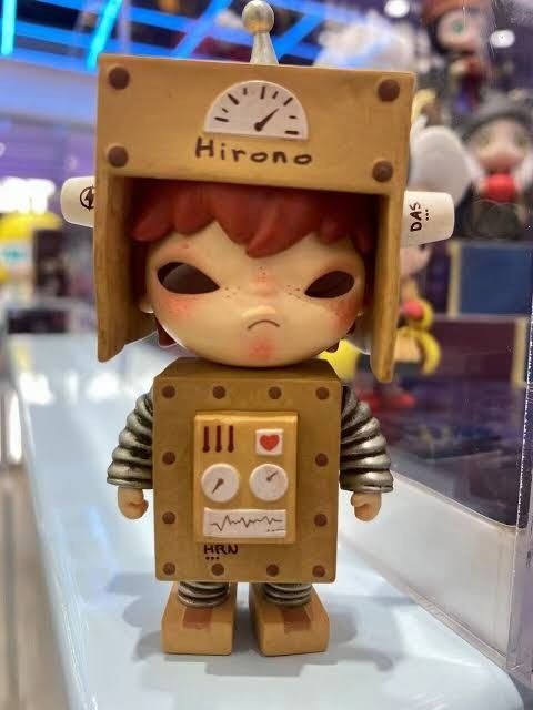 Popmart Hirono Robot Aviator Float arttoys little mischief, Hobbies ...