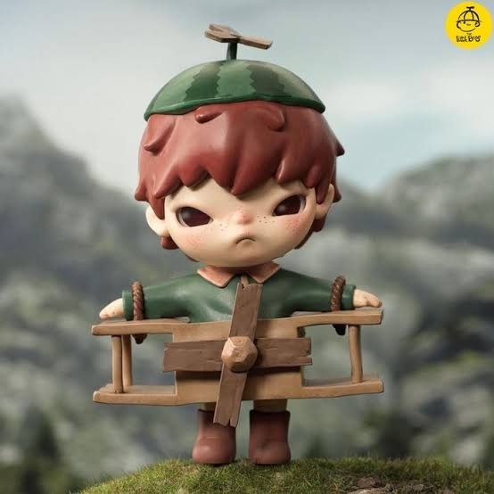 Popmart Hirono Robot Aviator Float arttoys little mischief, Hobbies ...