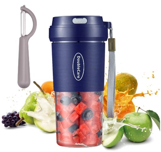 Portable Juicer 6 Blade Blender with Glass Cup Crush Ice Electric Puree ...
