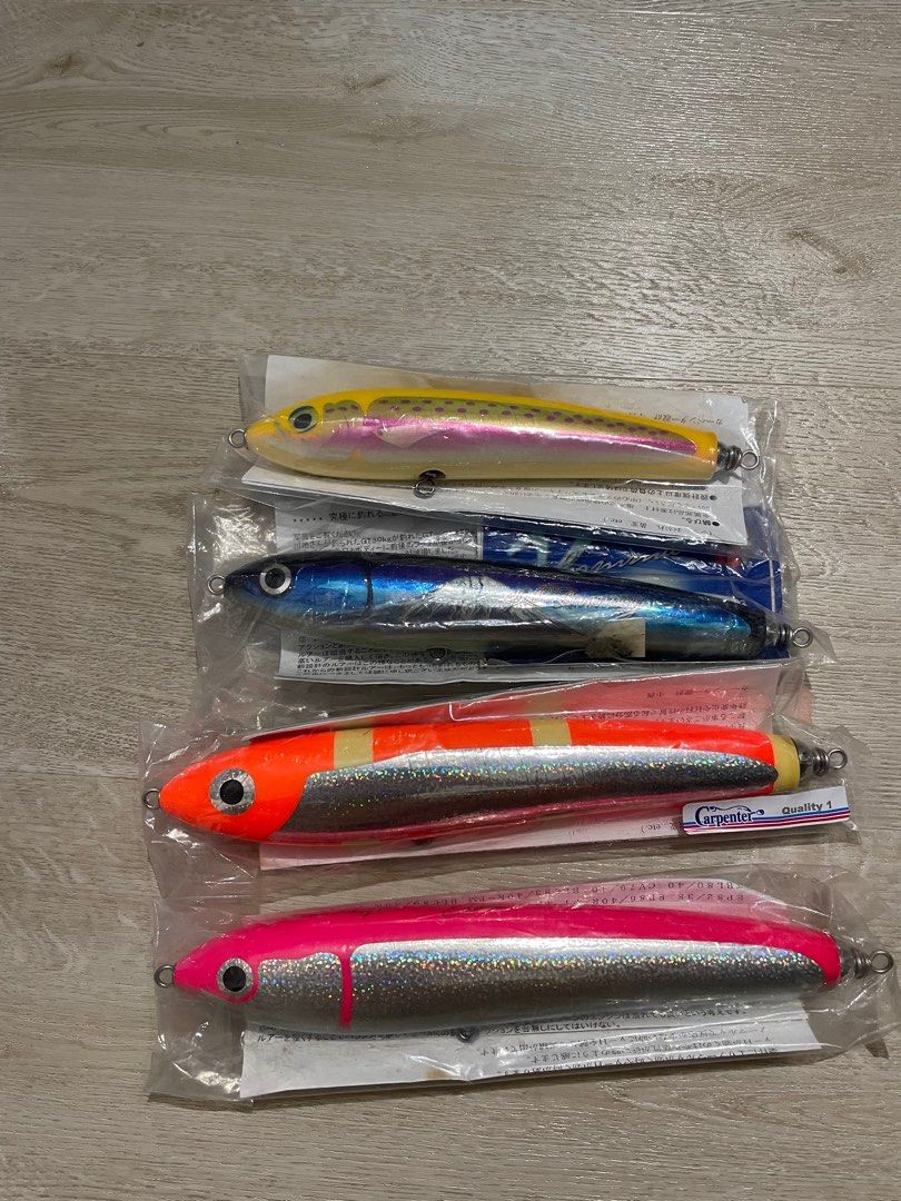 Rare popper and Stick bait, Sports Equipment, Fishing on Carousell