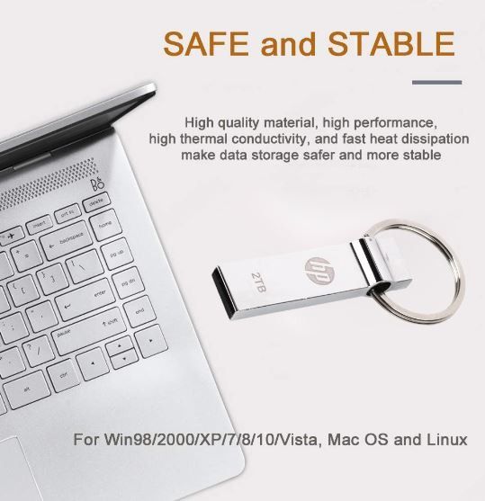 Ready Stock! HP 2TB USB Key Ring Thumbdrive Memory Flash Drive ...