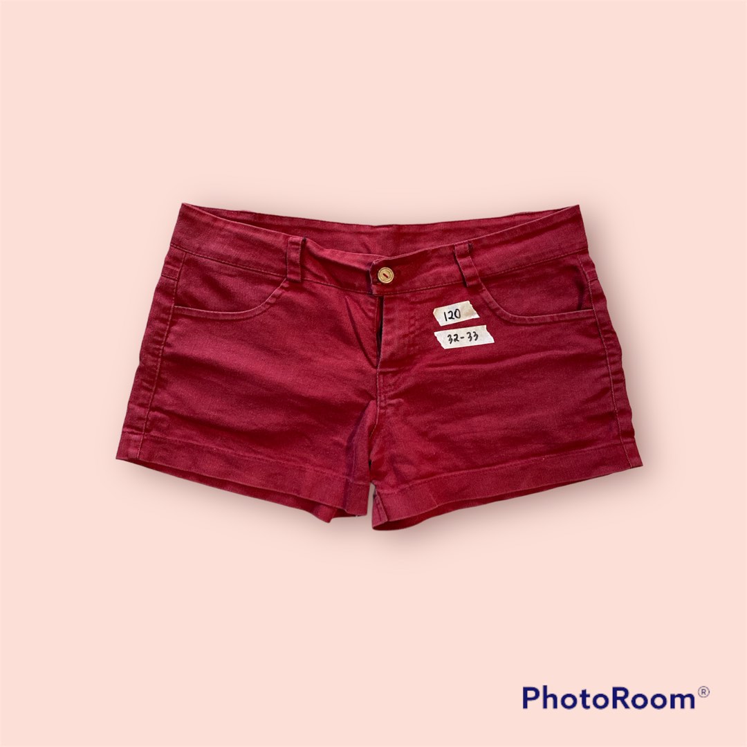 Red Low Rise Shorts On Carousell