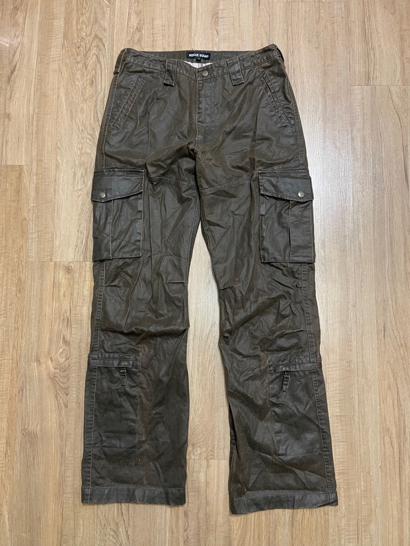 Rescue Squad waxed Tactical cargo pants, Men's Fashion, Bottoms ...