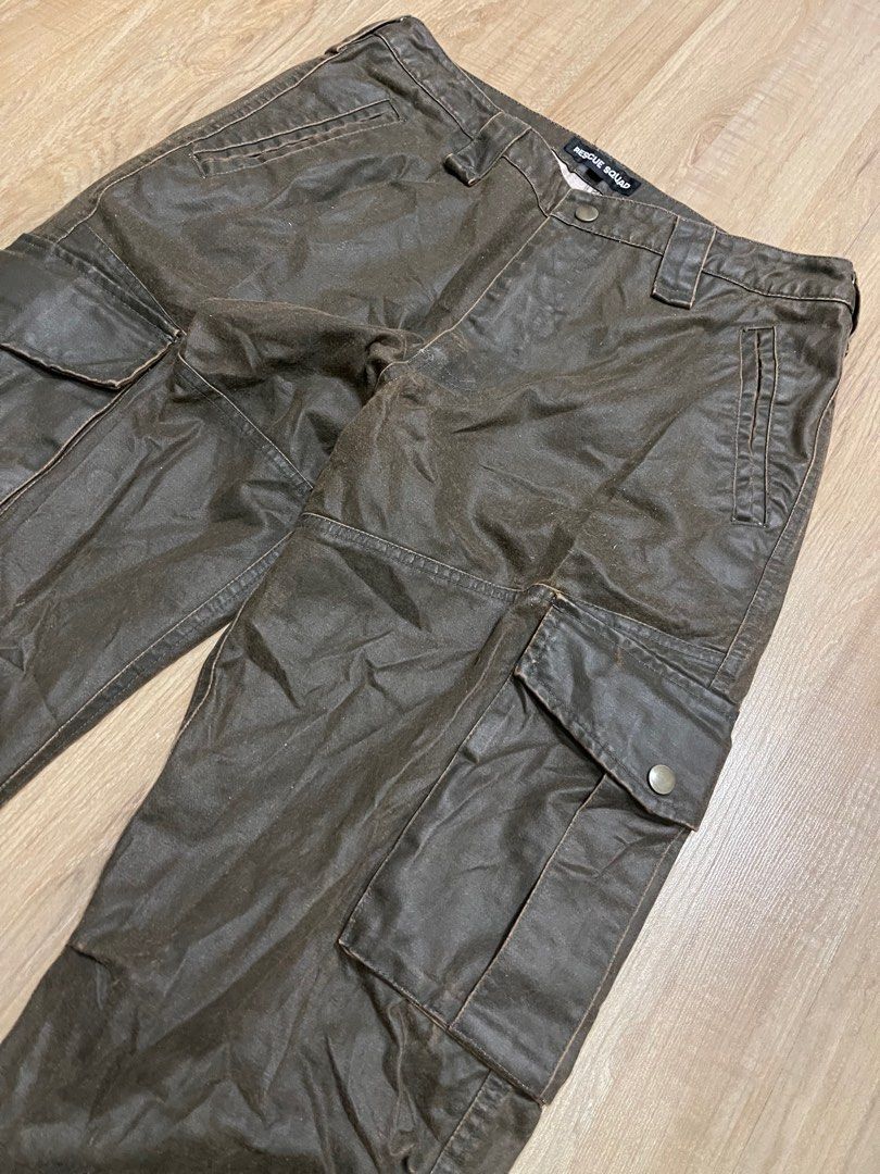 Rescue Squad waxed Tactical cargo pants, Men's Fashion, Bottoms ...