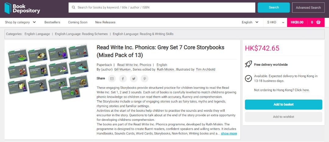 RWI Read Write Inc. Phonics: Grey Set 7 Core Storybooks (Mixed Pack of ...