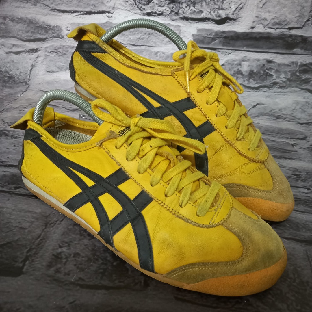 Sepatu MEXICO 66 DL408 YELLOW BLACK 41,5, Fesyen Pria, Sepatu ...