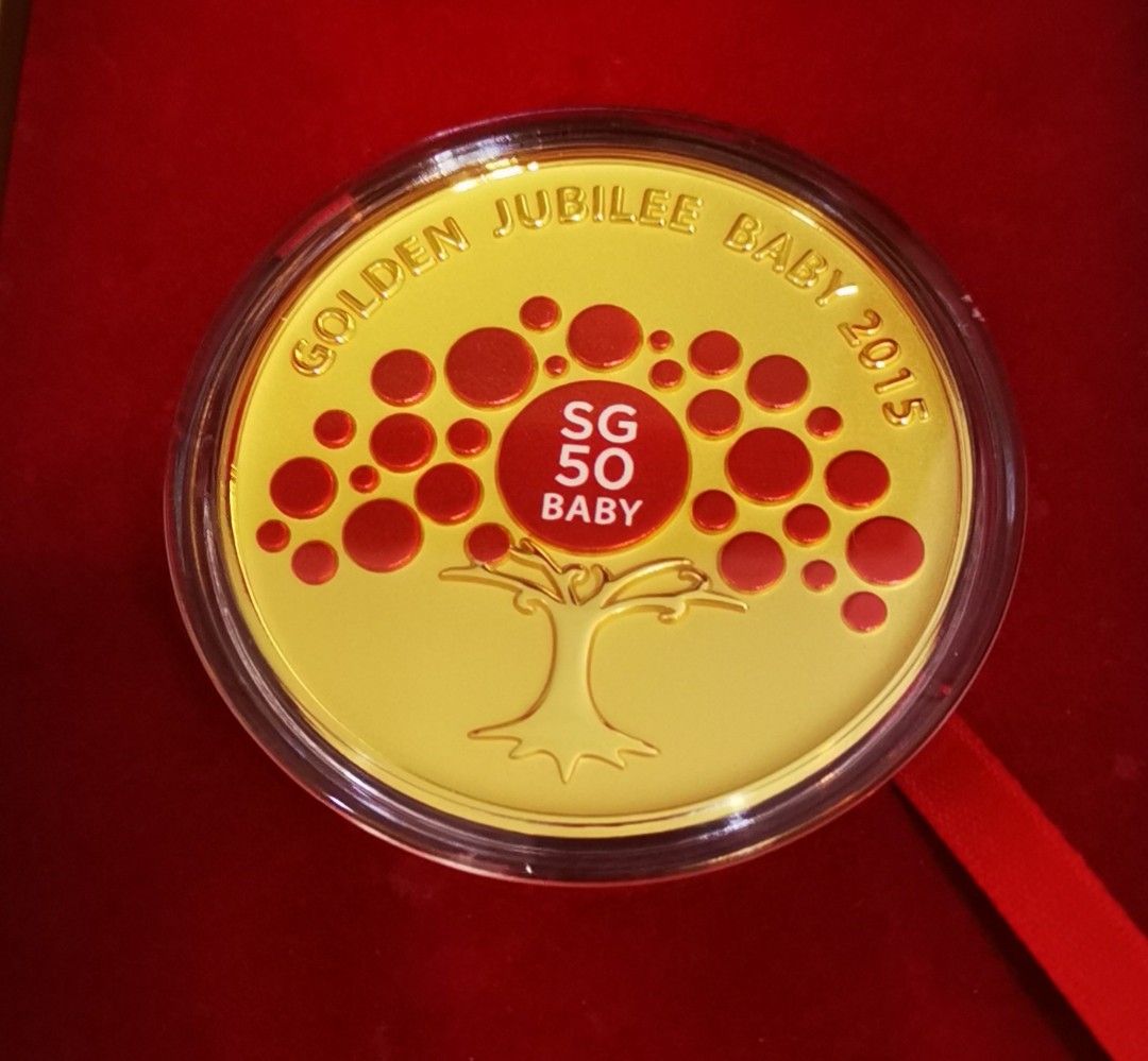 SG50 Golden Jubilee Baby Gold Coin, Hobbies & Toys, Memorabilia ...