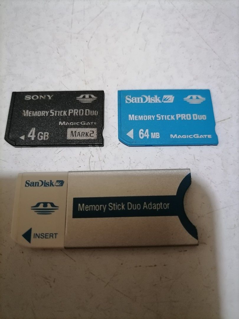 Sony PSP Memory Stick Pro Duo 4GB with Sandisk Adapter, Mobile Phones ...
