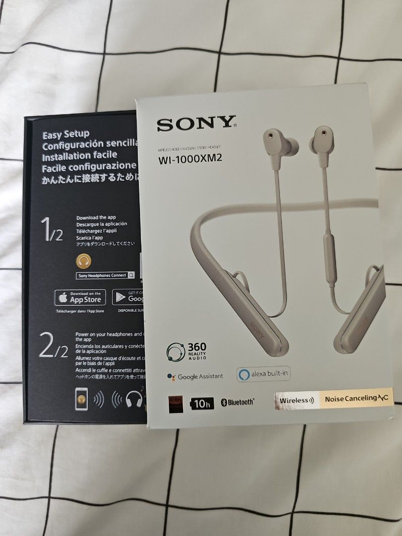 Sony WI-1000MX2 Wireless Active Noise Cancelling Headphones Earbuds ...