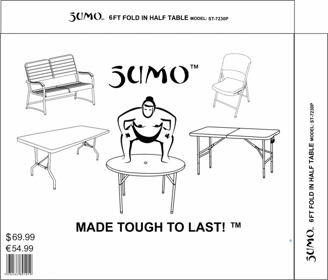 Sumo ST-7230P - Plastic Table / Foldable Table / Banquet Table / Party ...