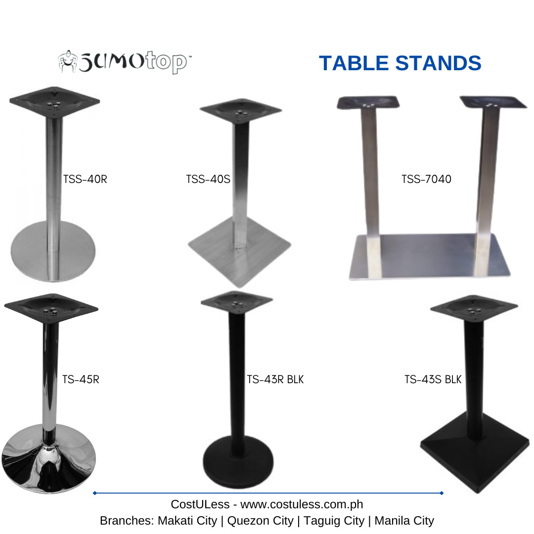 SUMOTOP TABLE STANDS, TABLE TOPS, Table Stands, Commercial Grade, HPL ...